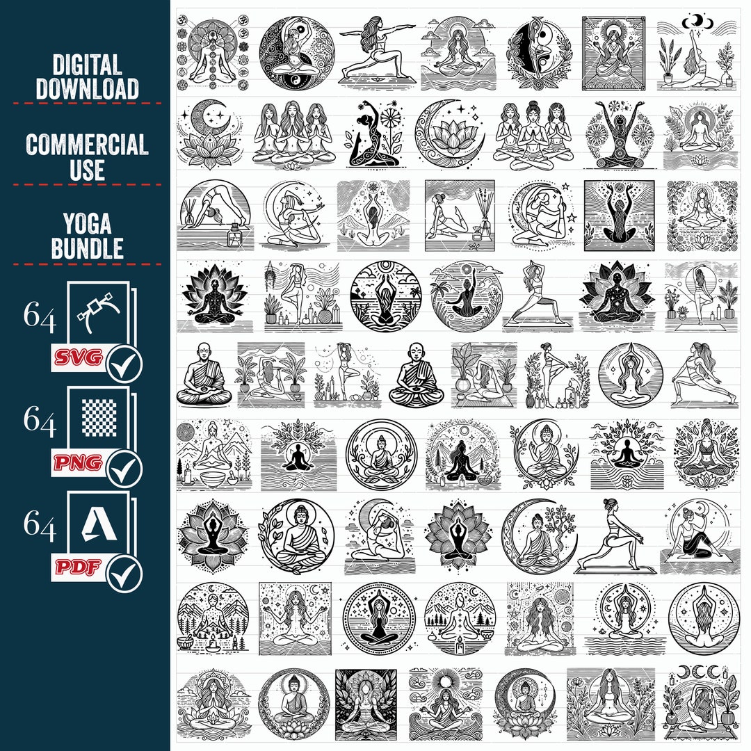 YOGA SVG Png MEGA Bundle, Yoga Woman Body Svg, Yoga Quotes, Huge ...