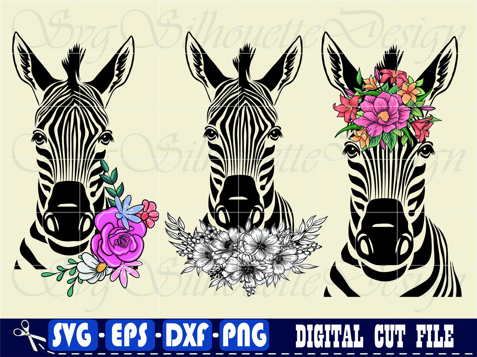 Zebra Svg Floral Zebra Svg Funny Zebra Svg Zebra Cut File - Etsy