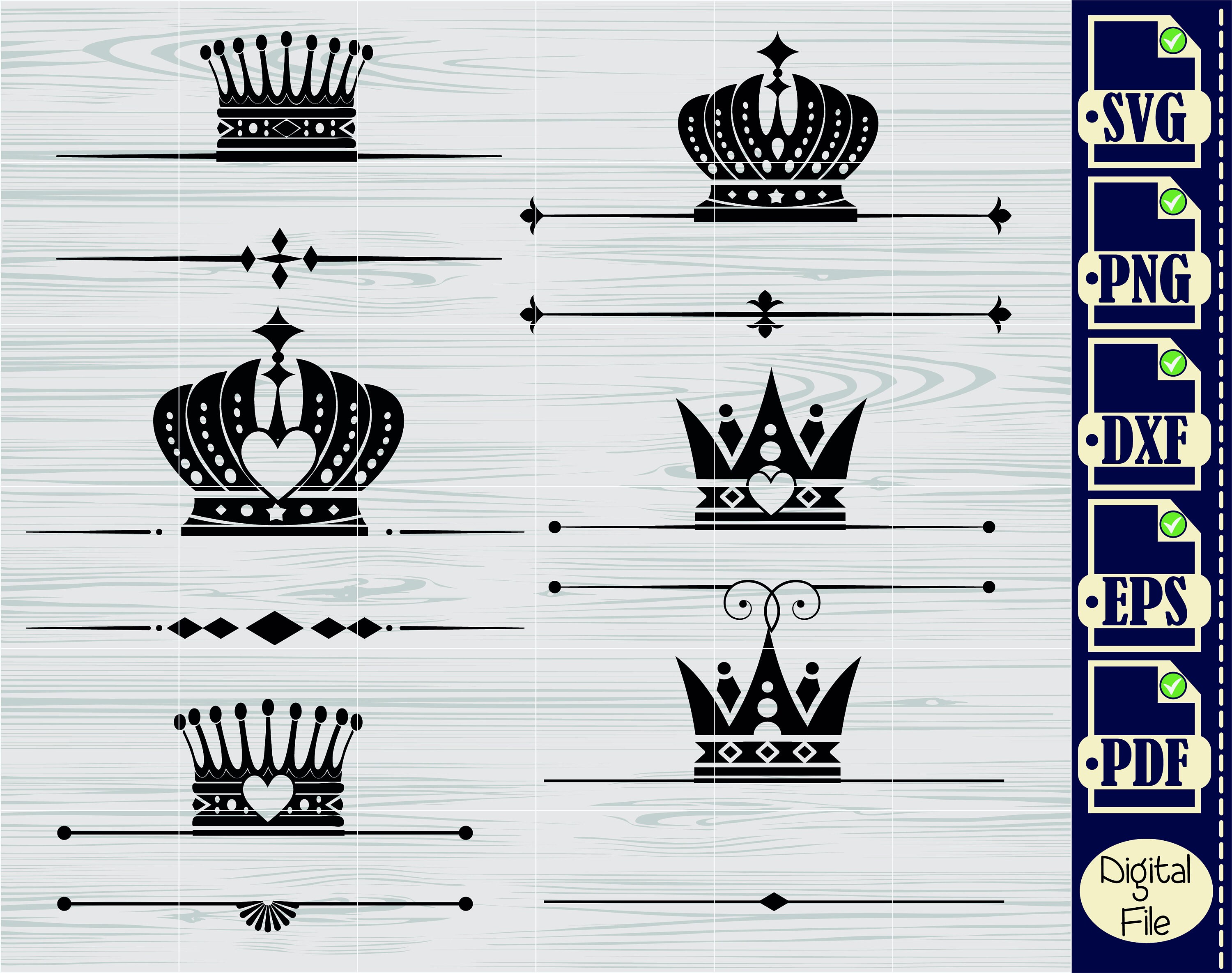 Crown Bundle Svg King Crown Svg Queen Crown Svg Queen Crown - Etsy Canada