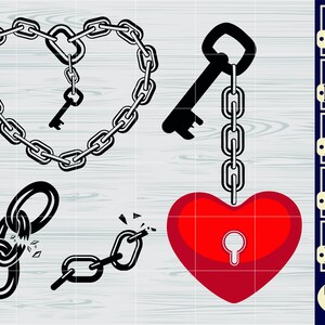 Chain SVG, Broken Chain SVG, Chain Clipart, Chain Files for Cricut ...