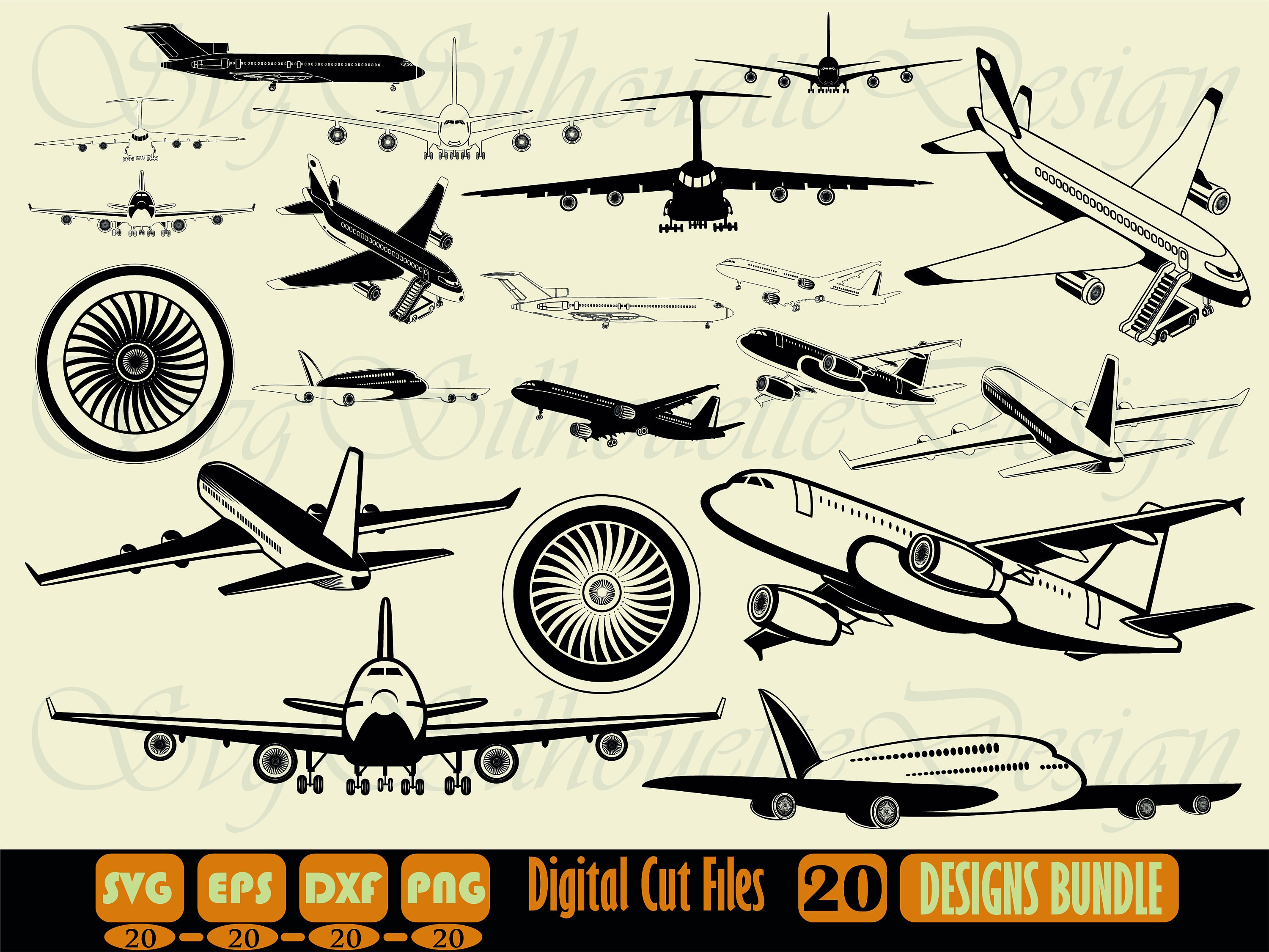 Airplane SVG Bundle Passenger Airplane SVG Airplane Clipart - Etsy