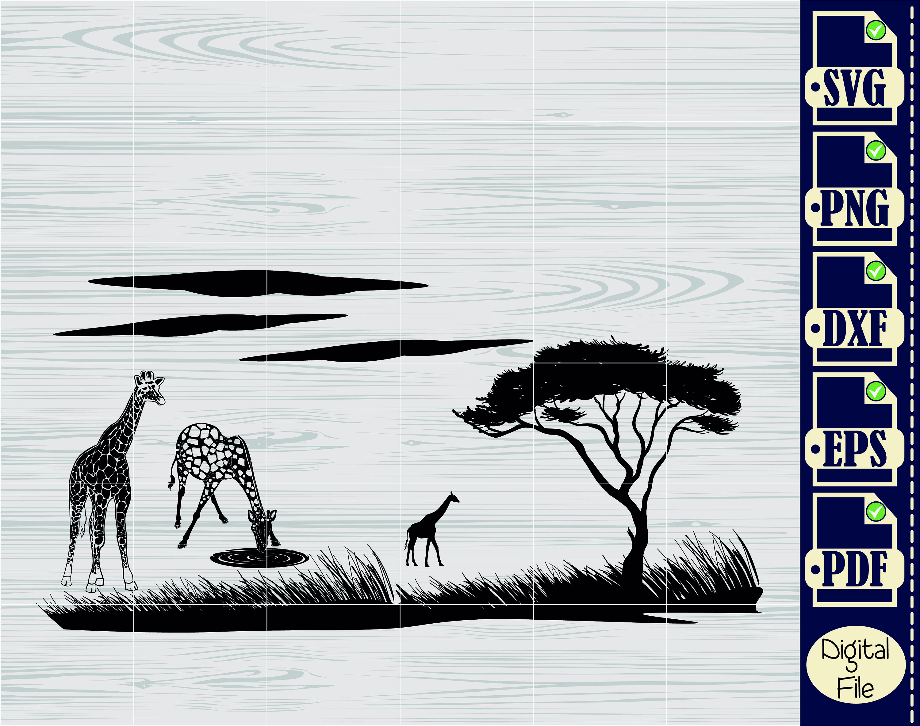 Giraffe SVG Bundle, Giraffe SVG, Giraffe Clipart, Giraffe Cut Files for ...