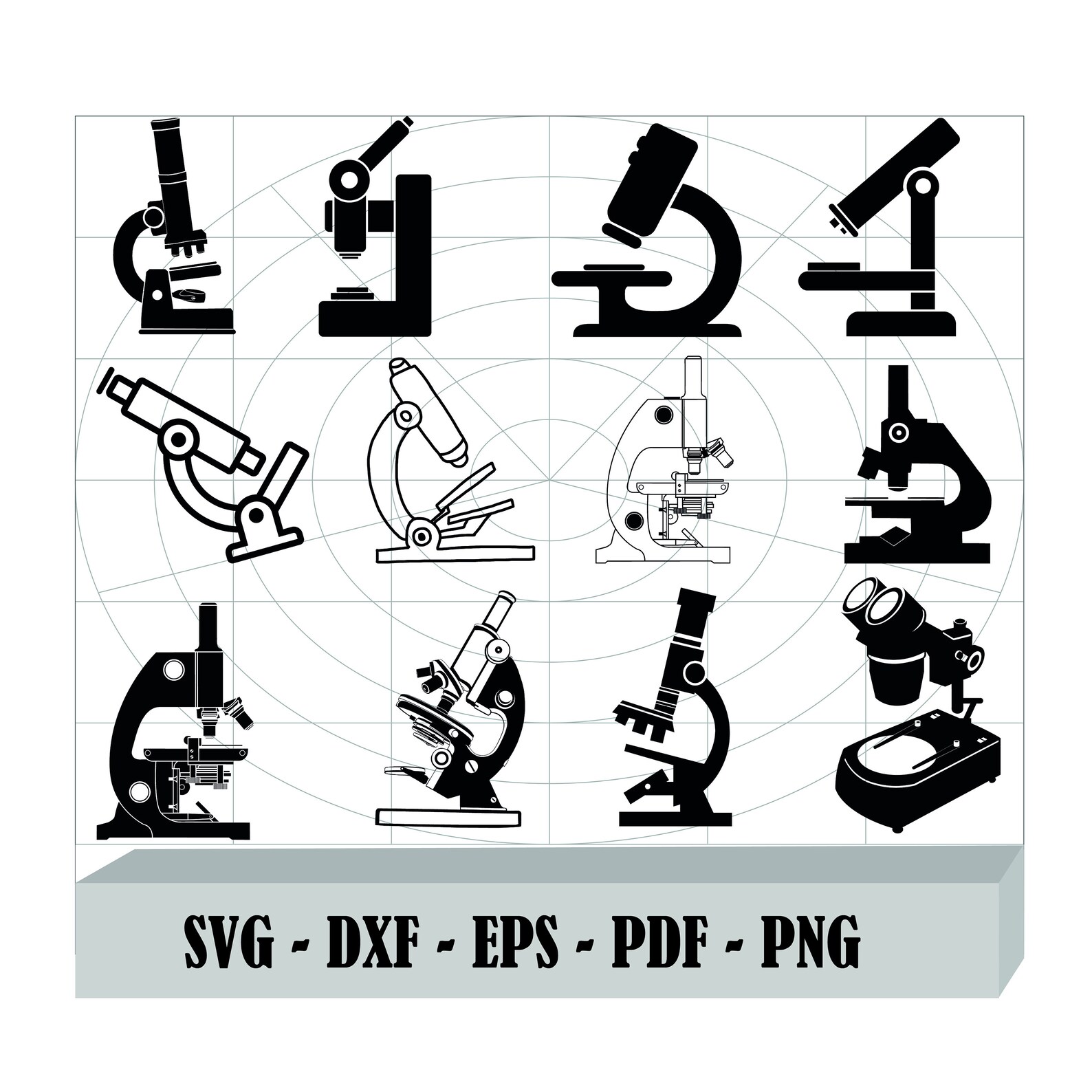 Microscope SVG Microscope SVG Bundle Microscope Clipart Cut | Etsy