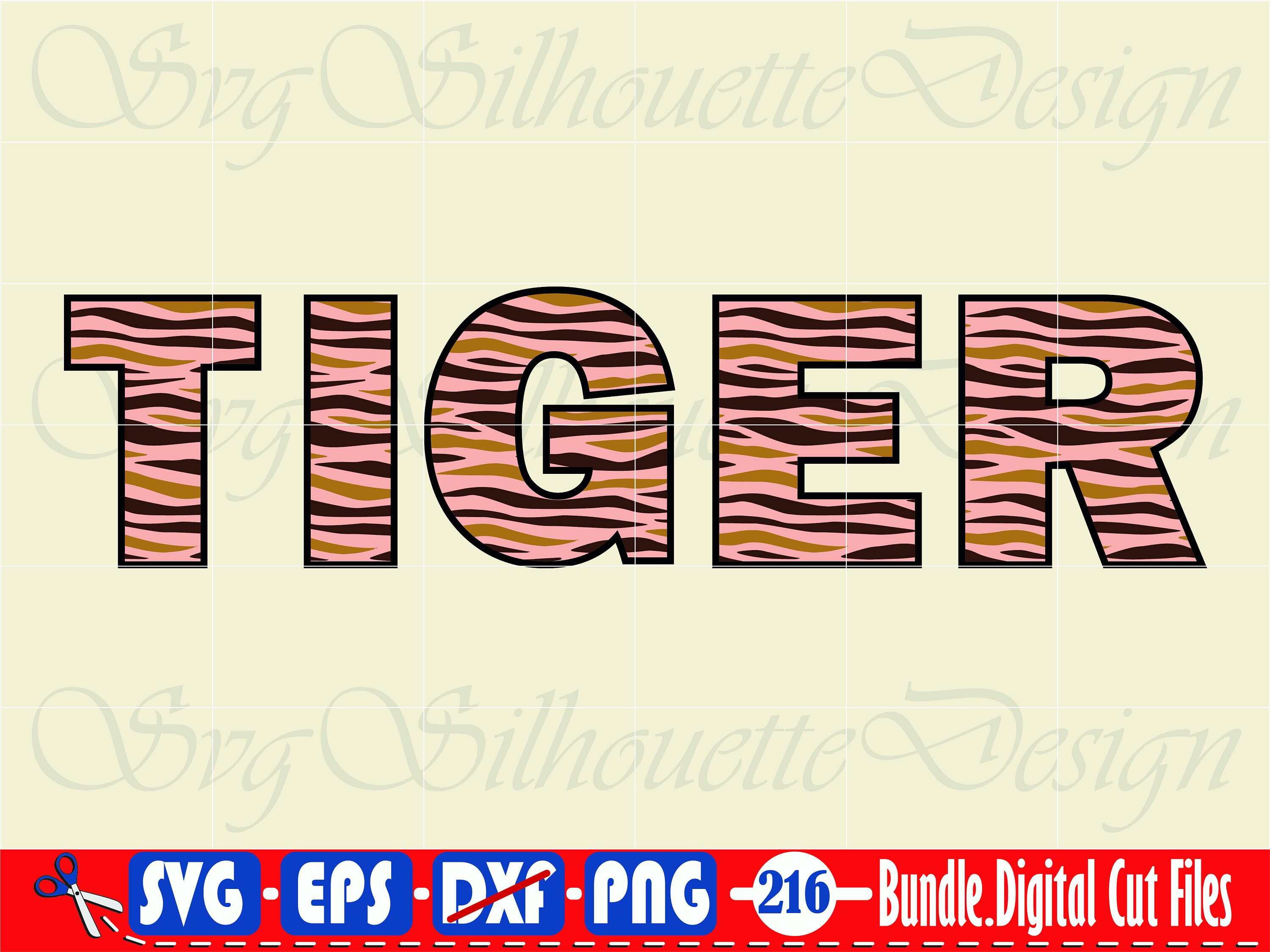 Tiger Font Svg Tiger Font Png Animal Font Svg Tiger | Etsy New Zealand