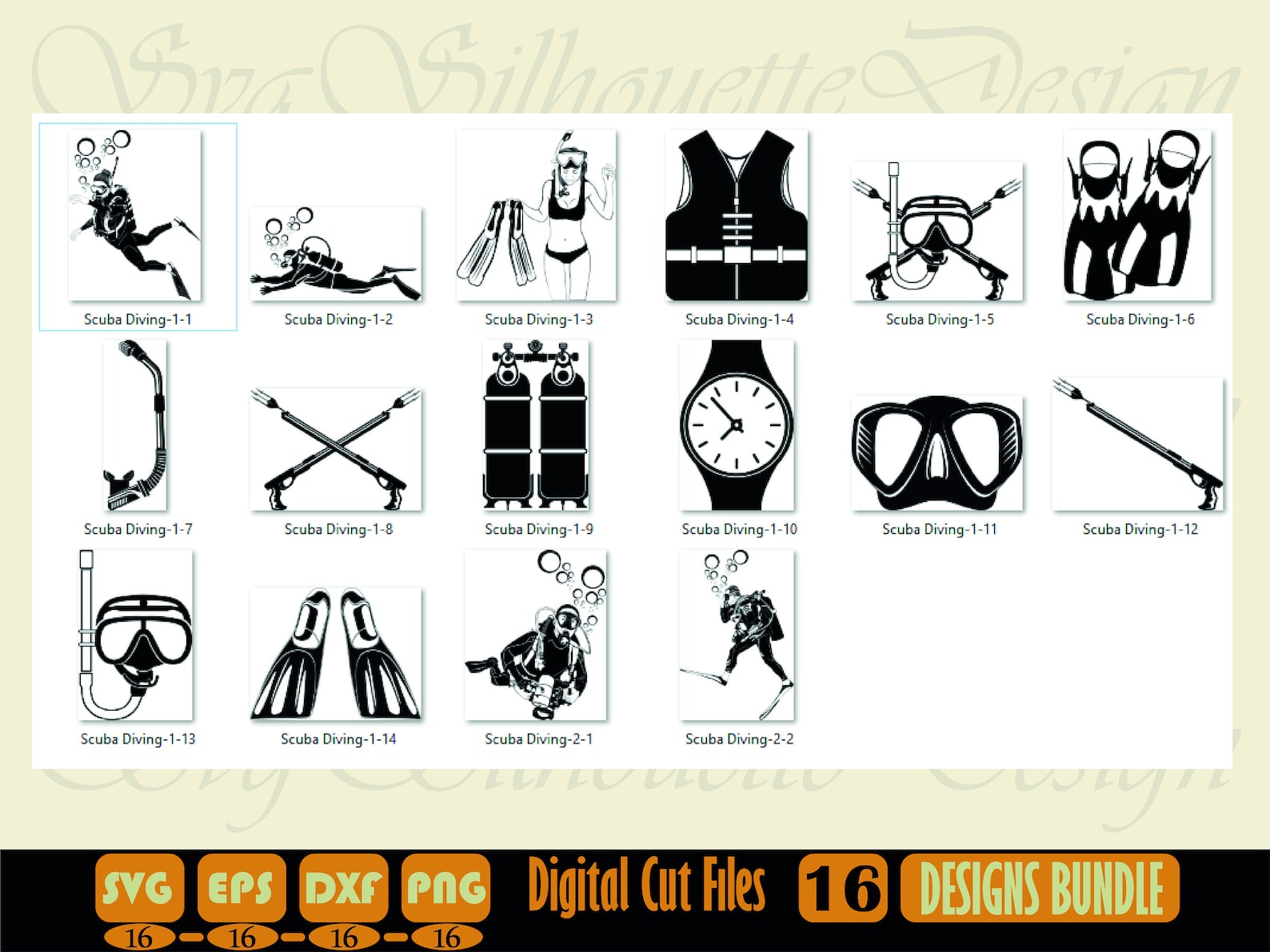 Scuba Diving SVG Bundle Snorkeling SVG Clipart Scuba Diving | Etsy
