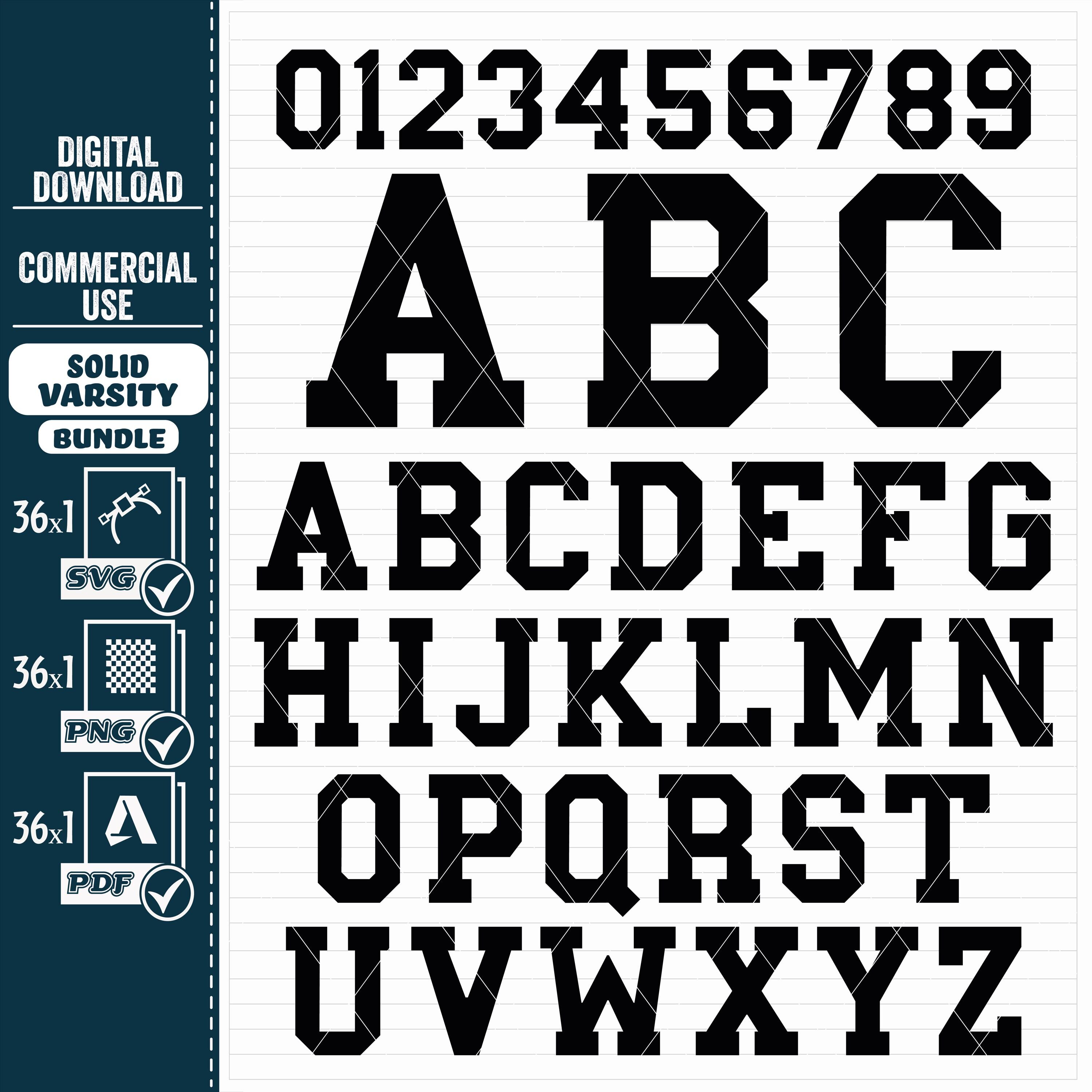 Varsity Font SVG PNG, Distressed Split Letters (digital Download) - Etsy