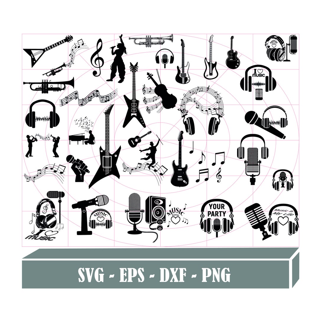 Music SVG Bundle, Music SVG, Music Clipart, Music Cut Files for ...