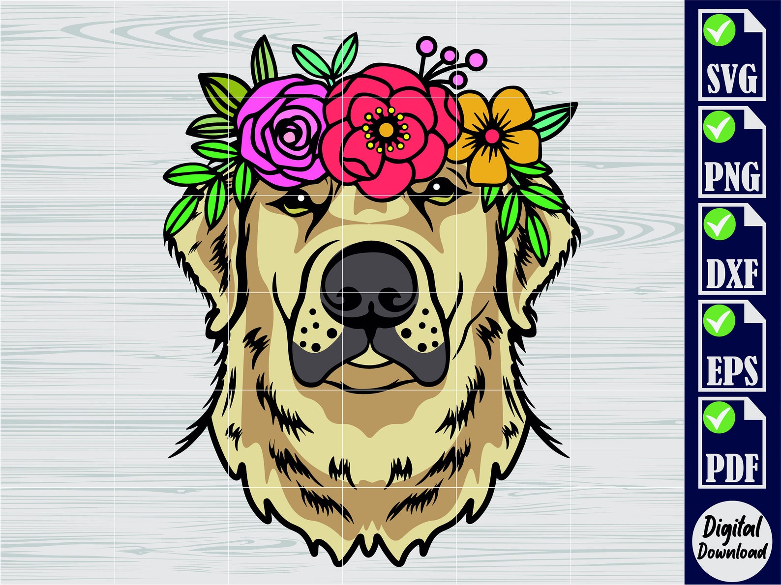 Golden Retriever SVG 2 Golden Svg Dog Svg Files for Cricut - Etsy