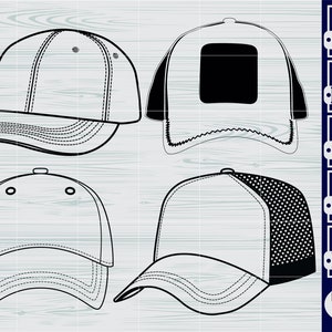 Baseball Cap SVG Bundle, Snapback Hat Cut Files (svg, Png, Dxf, Eps) - Etsy