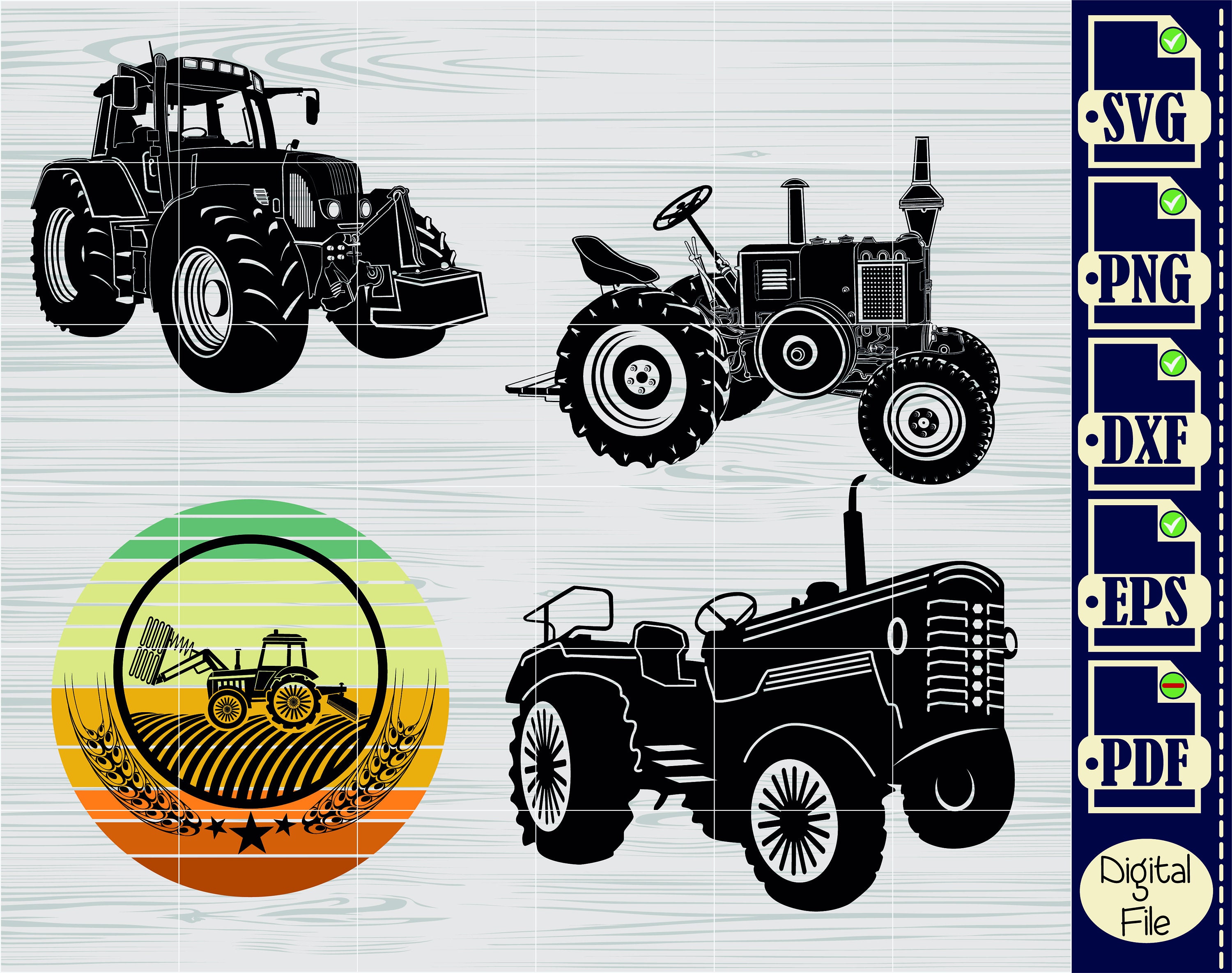 Traktor SVG Bauernhof SVG Design Instant Download Cut Files - Etsy Schweiz