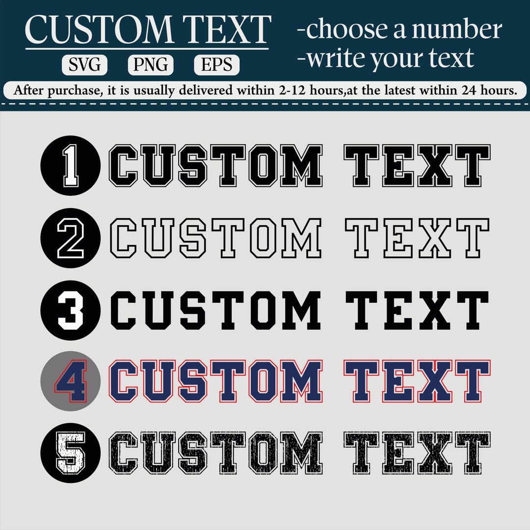 CUSTOM Varsity Text Svg Png, Custom Varsity Distressed Font SVG ...