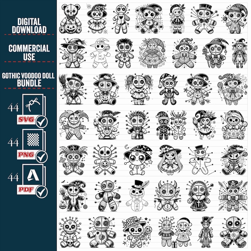 Voodoo Doll Svg - Etsy