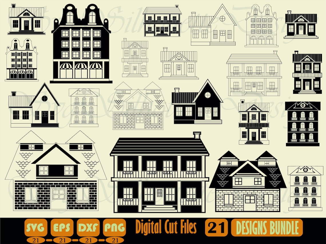 House SVG House SVG Bundle House Clipart House Cut Files - Etsy