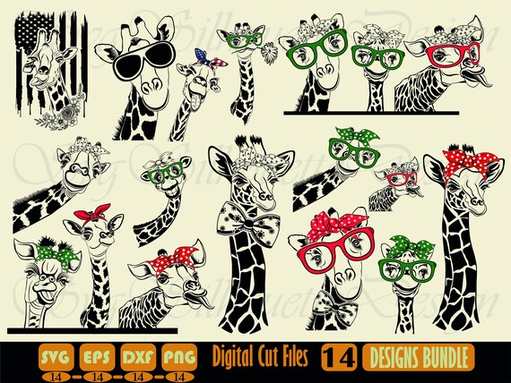 giraffe dxf digital cutting files cricut – Eps giraffe svg cute giraffe ...