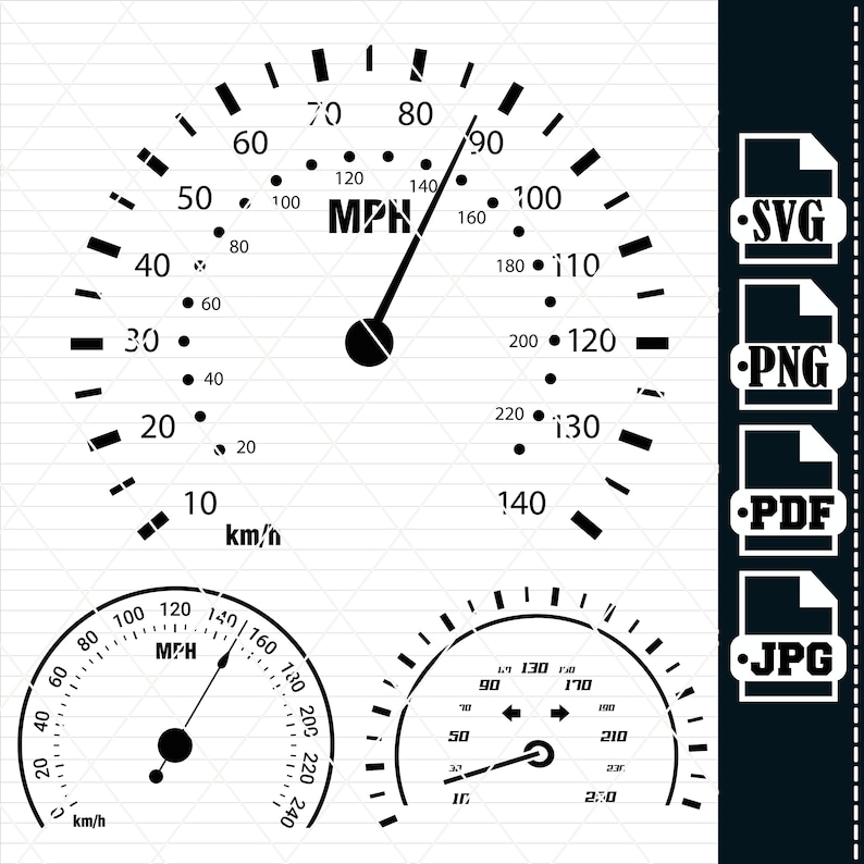Car Speedometer SVG, Racing Flags, Pit Crew Clipart (digital Files) - Etsy