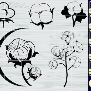 Cotton SVG File, Cotton Ball Svg, Cotton Branch Svg, Cotton Clipart ...