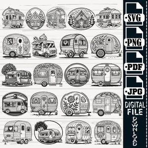 Vintage Camper SVG, Caravan Svg, Motorhome SVG, Camping SVG, Camper ...