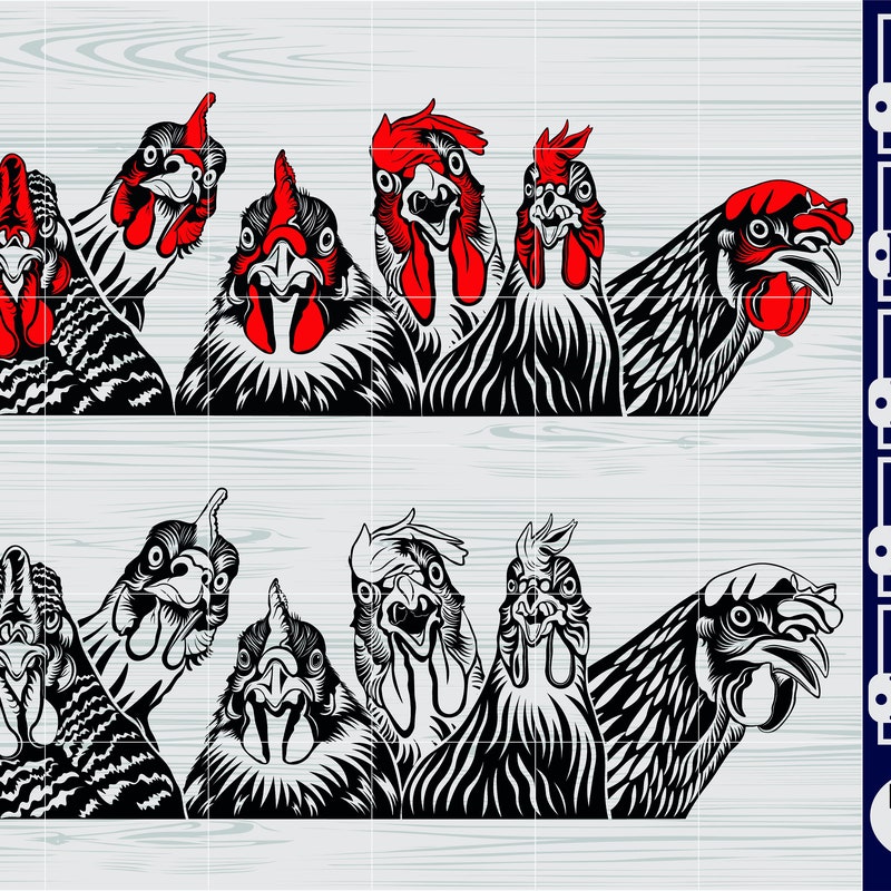 Chicken With Glasses Svg - Etsy