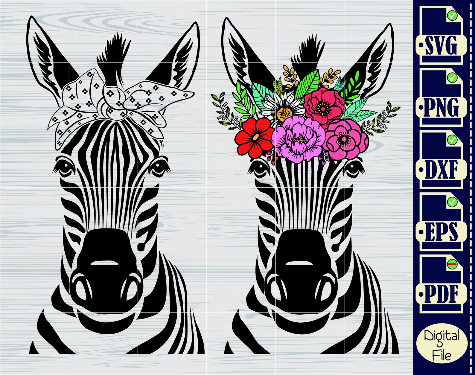 Zebra Svg Floral Zebra Svg Funny Zebra Svg Zebra Cut File - Etsy