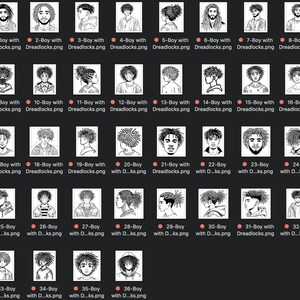 Boy With Dreadlocks Svg Bundle, Dreadlocks Silhouette Png, Dreadlocks ...