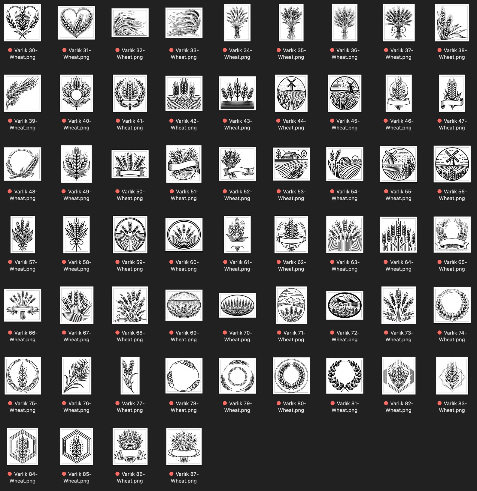 Wheat SVG Clipart Bundle, Grain Vector Graphics (svg, Png, Pdf) - Etsy