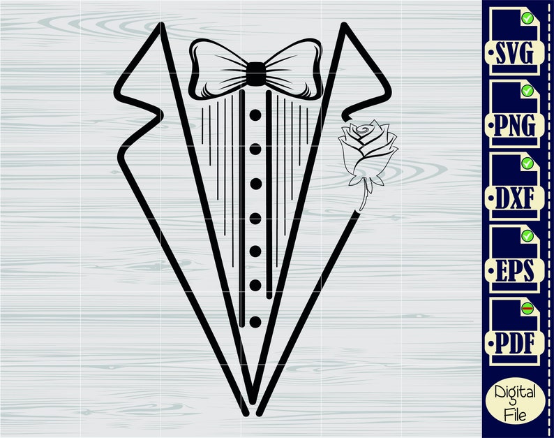 Tuxedo SVG Bundle, Suit Clipart, Wedding Vector (digital File) - Etsy