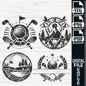 Golf Svg Bundle, Golf Monogram Svg, Split Monogram Svg, Golf Name Frame ...