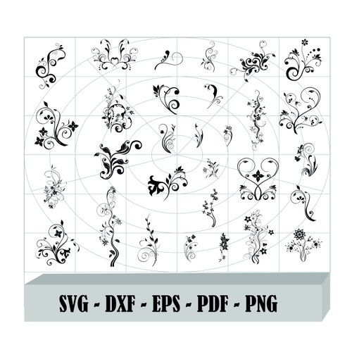 Vines Svg Eps Png Dxf Clipart for Cricut and Silhouette - Etsy New Zealand