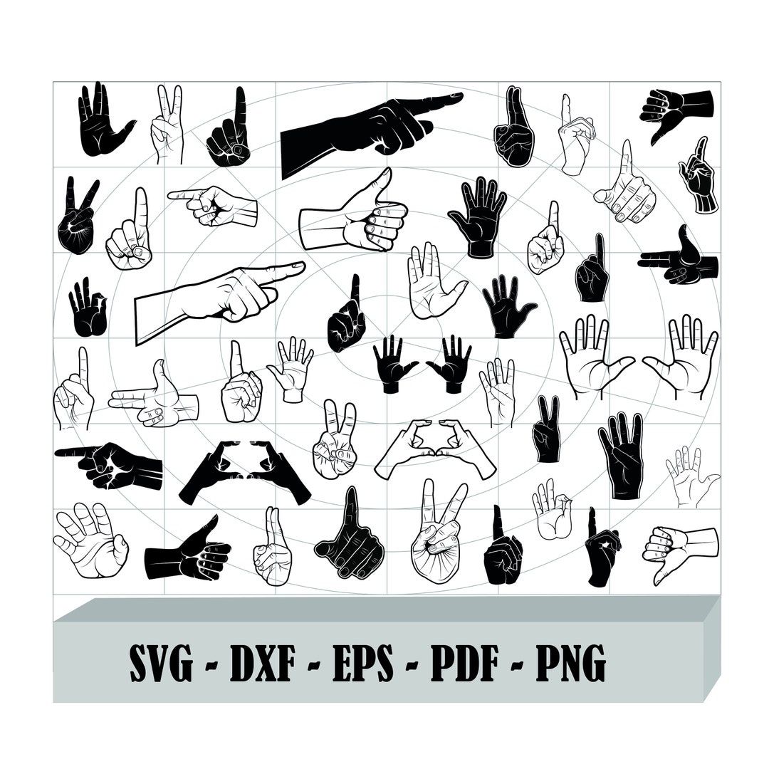 Finger Count SVG Bundle, Finger Count SVG, Finger Count Clipart, Cut ...