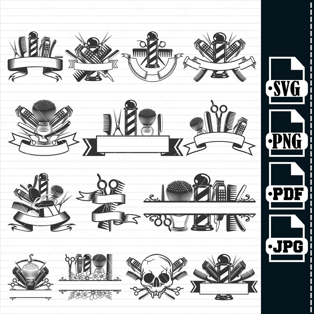 Barber SVG, Barbershop Svg, Hair Stylist SVG, Craft Files, PNG Design ...