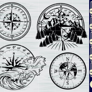 Nautical Compass SVG Bundle, Ocean Adventure Clipart (cut Files) - Etsy