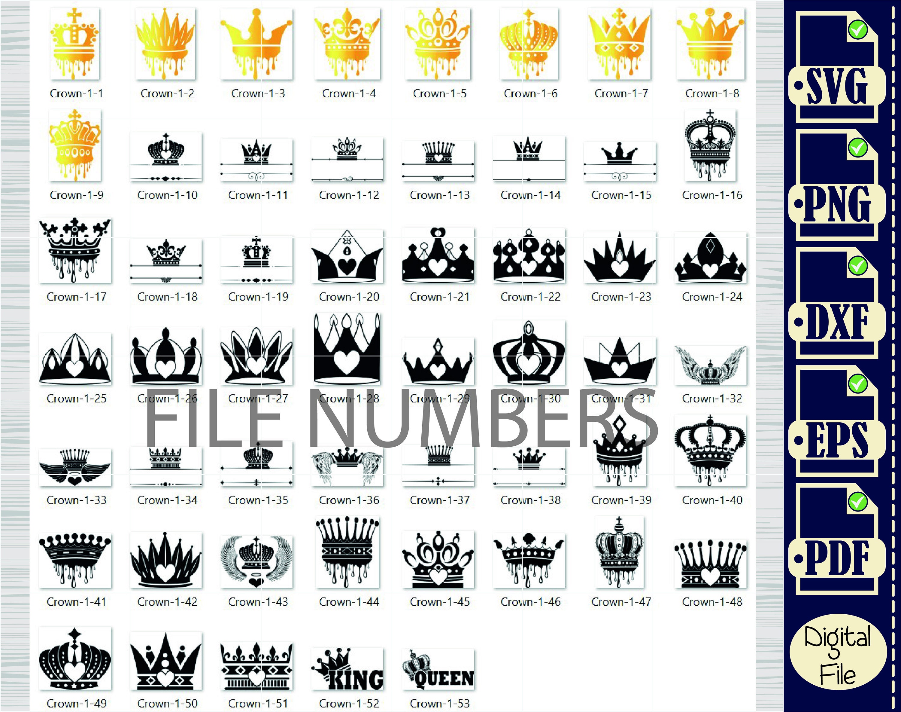 Crown Bundle Svg King Crown Svg Queen Crown Svg Queen Crown - Etsy Canada