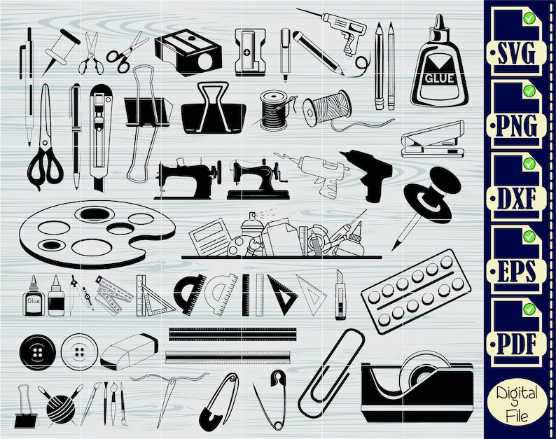 Crafting Tools SVG Bundle Crafting Svg Crafting Tool Clipart - Etsy ...
