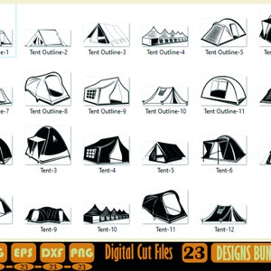 Tent SVG, Camping SVG, Tent Clipart, Tent Cut Files for Silhouette ...