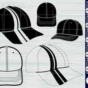 Baseball Cap SVG Bundle, Snapback Hat Cut Files (svg, Png, Dxf, Eps) - Etsy