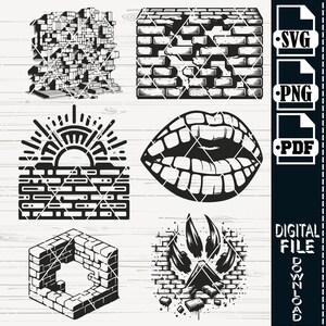 Brick Wall SVG, Brick Wall Svg, Bricks Svg, Brick Wall Clipart, Brick ...