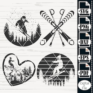 Skiing SVG Mega Bundle,#2, Skiing SVG, Skis Svg, Ski Svg, Skiing ...