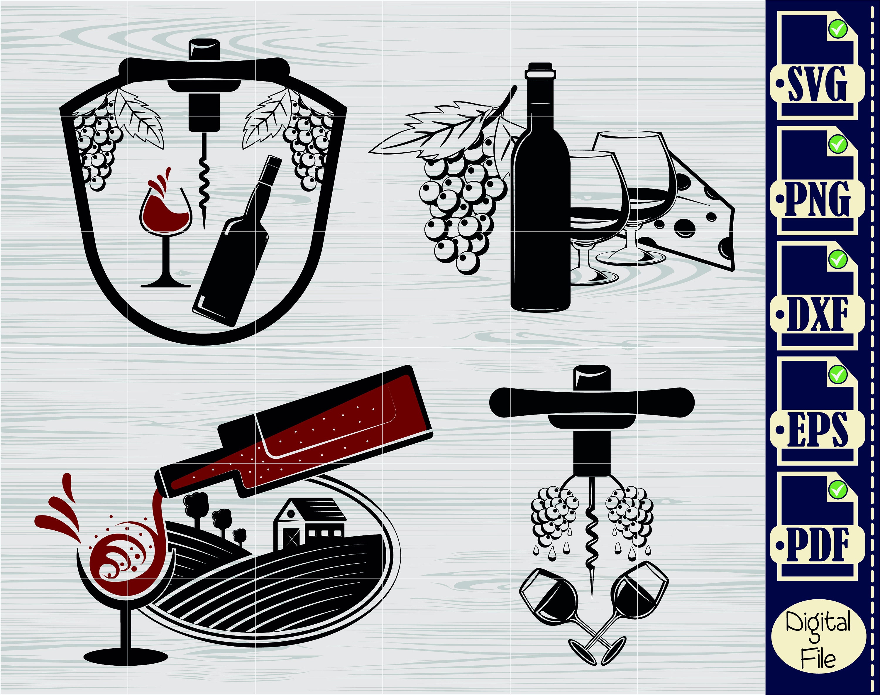 Wine Svg Bundle Wine Svg Wine Glass Svg Wine Lovers Wine - Etsy