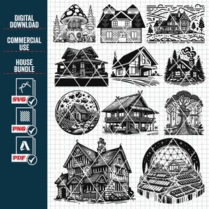 HOUSE SVG Png Bundle,2, House Silhouette Svg, House Vector Svg, Home ...