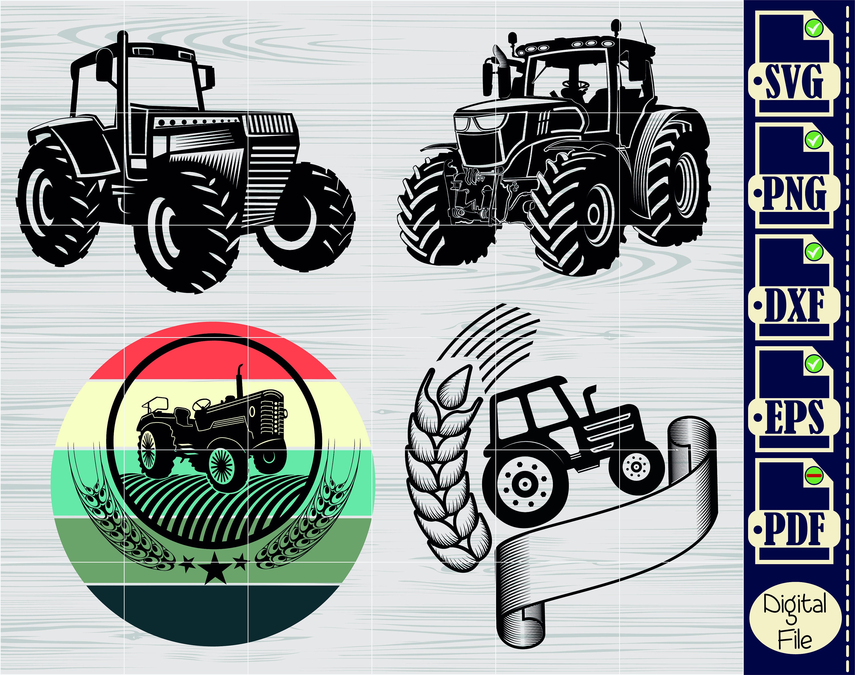 Traktor SVG Bauernhof SVG Design Instant Download Cut Files - Etsy Schweiz