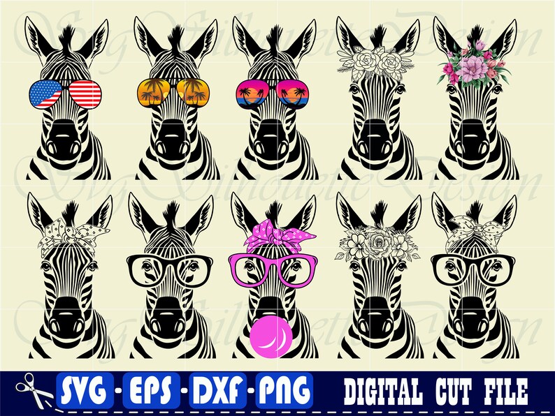 Zebra Svg Floral Zebra Svg Funny Zebra Svg Zebra Cut File - Etsy