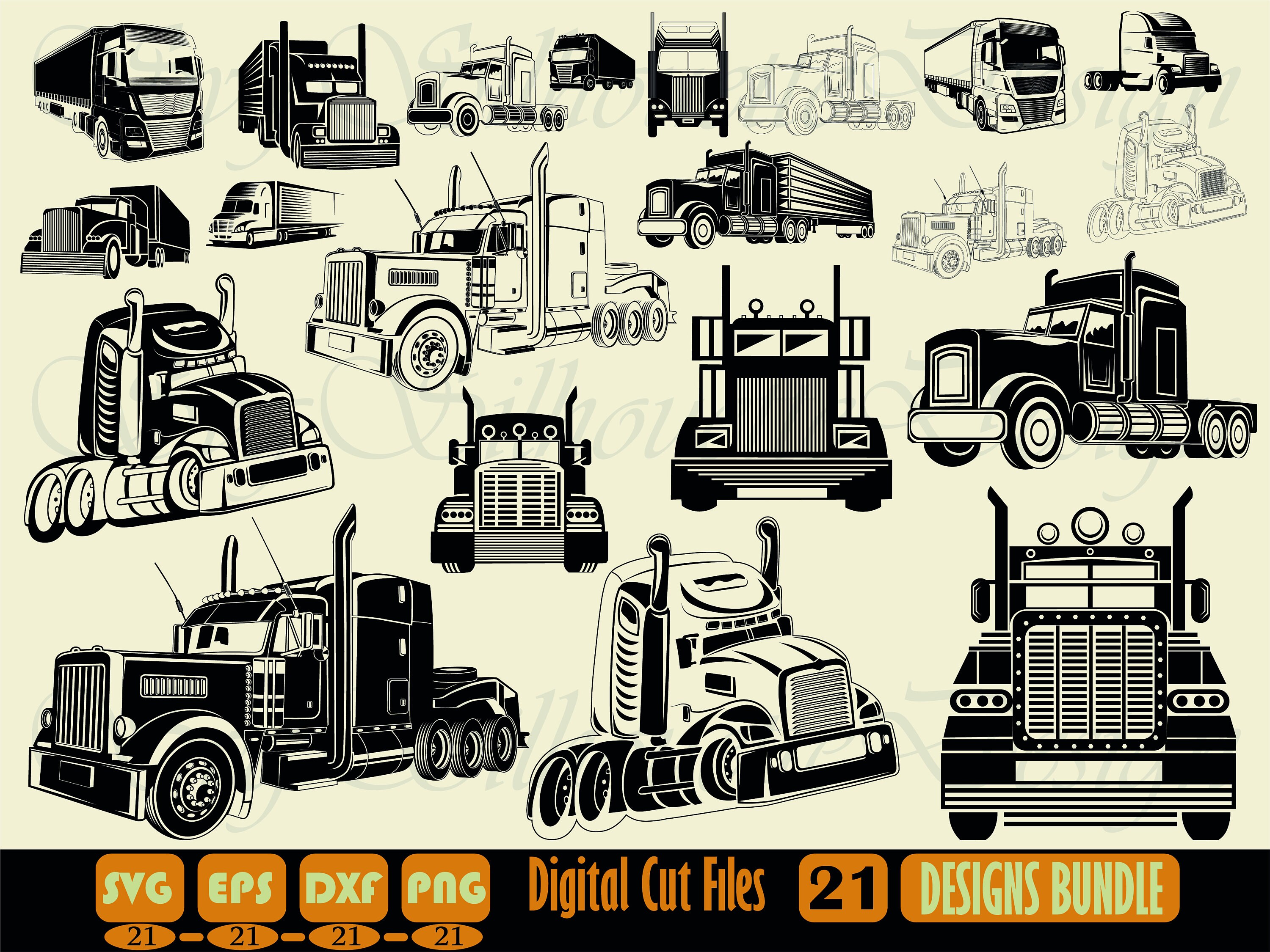 Truck SVG Truck SVG Bundle Truck Clipart Cut Files for | Etsy Australia