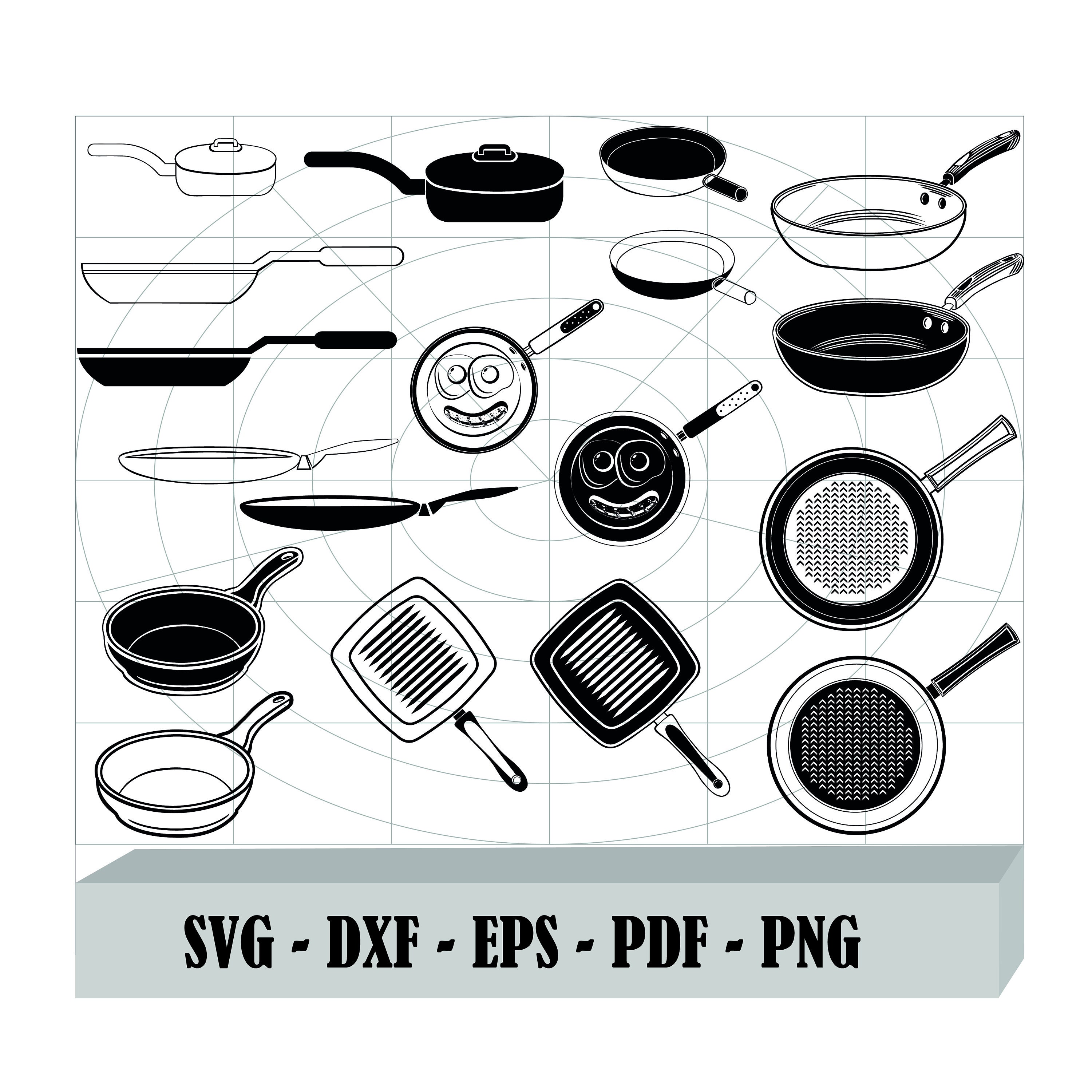Frying Pan SVG Pan SVG Frying Pan Clipart Frying Pan Cut | Etsy
