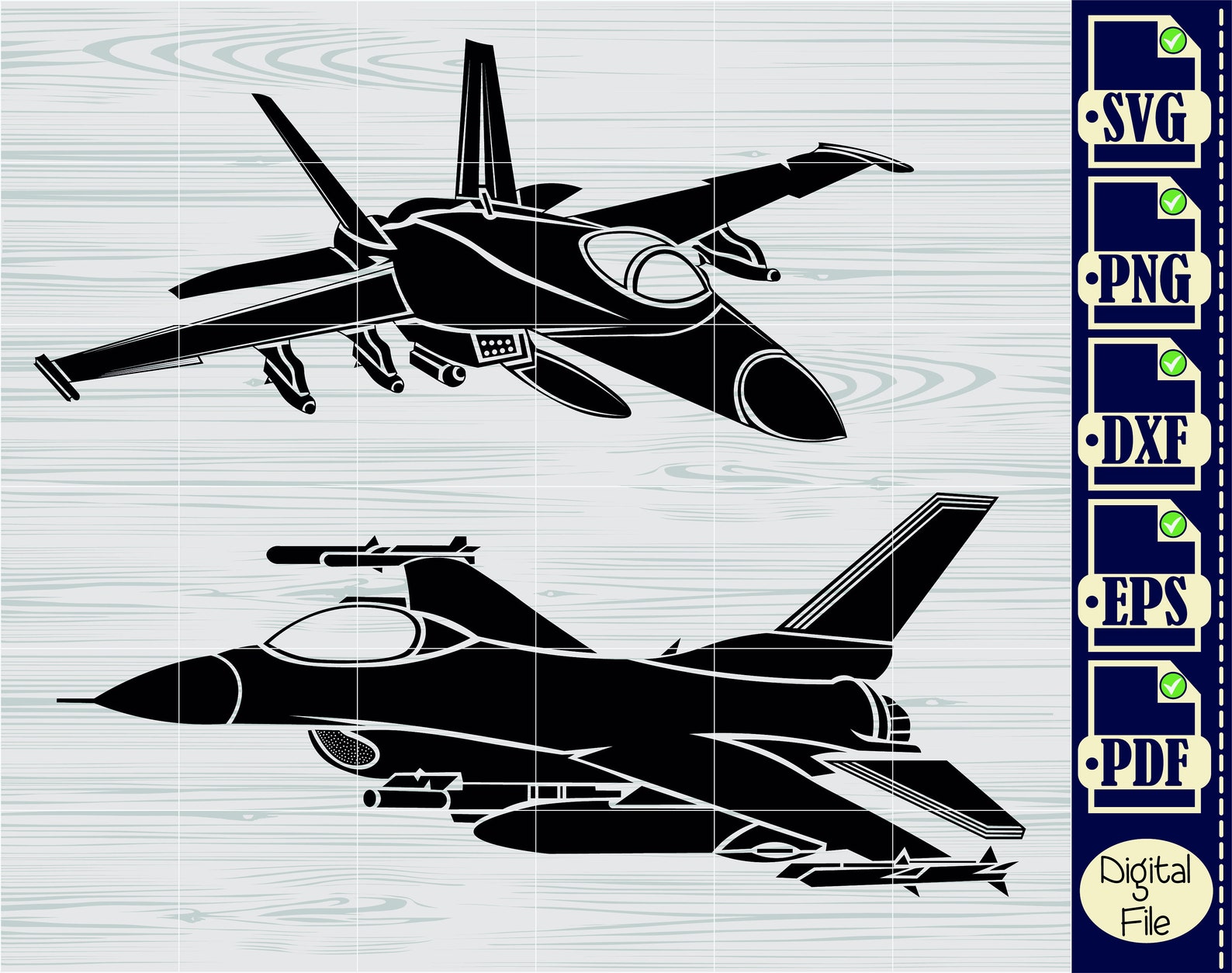 Jet Fighter SVG Bundle, Air Force Airplane Cut Files (digital File) - Etsy