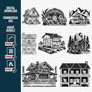 HOUSE SVG Png Bundle,1, House Silhouette Svg, House Vector Svg, Home ...