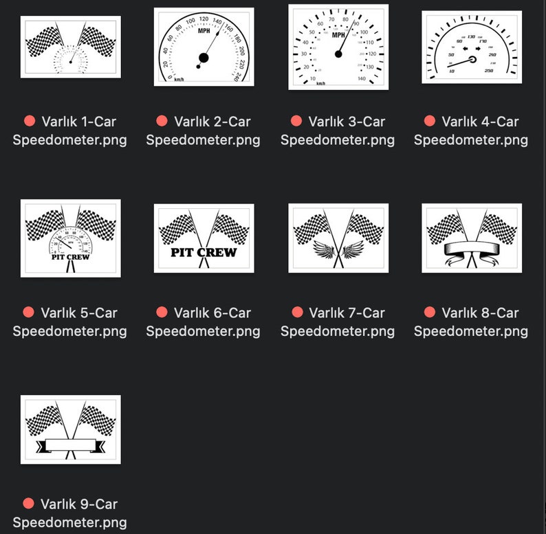 Car Speedometer SVG, Racing Flags, Pit Crew Clipart (digital Files) - Etsy