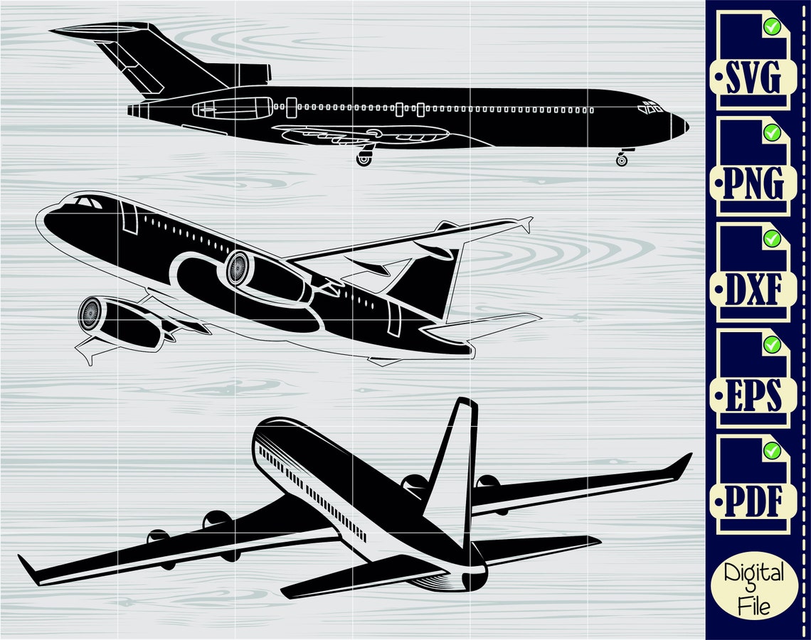 Airplane SVG Bundle Passenger Airplane SVG Airplane Clipart - Etsy