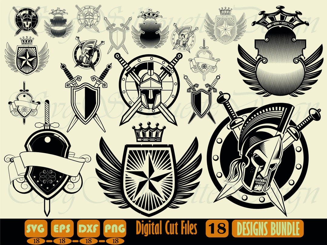 Shield SVG Bundle, Shield SVG, Shield Clipart, Shield Cut Files for ...