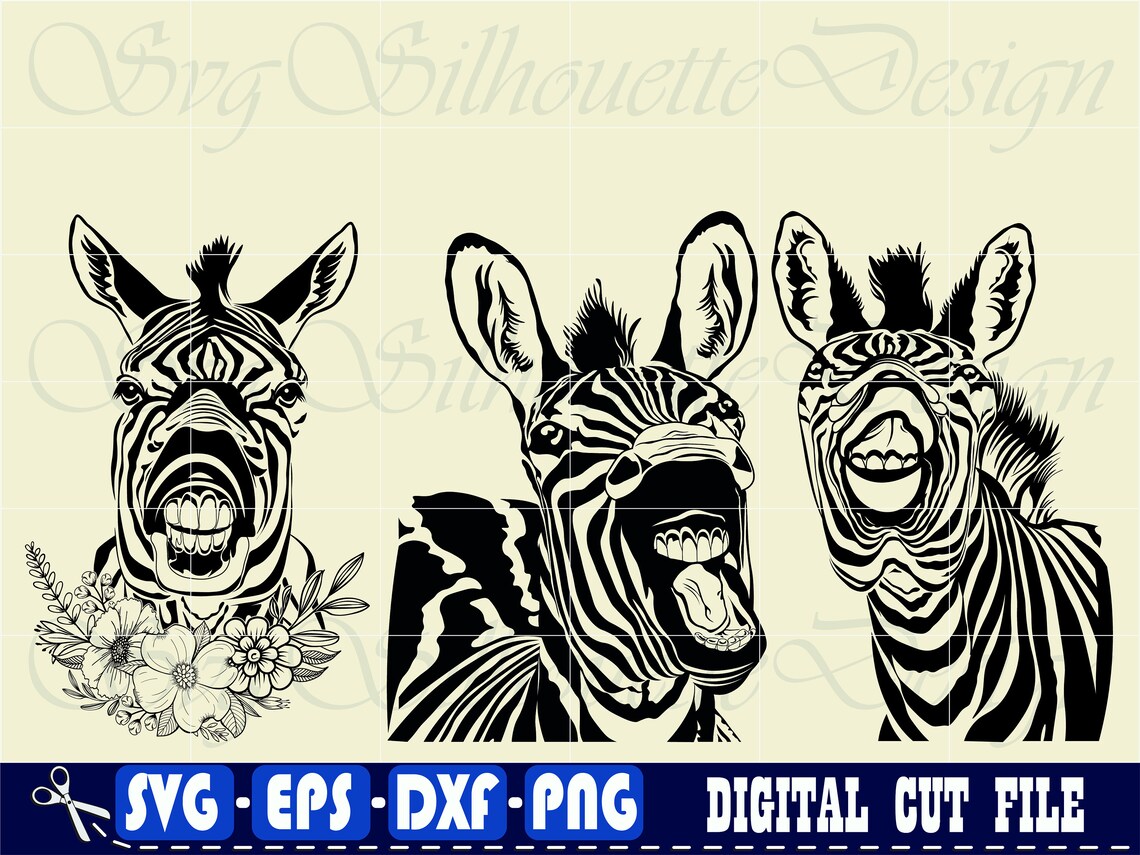 Zebra Svg Floral Zebra Svg Funny Zebra Svg Zebra Cut File - Etsy