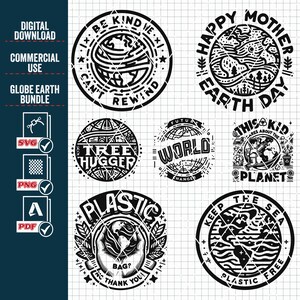 GLOBE EARTH SVG Png Bundle, Globe Clipart, World Svg Cut Files for ...
